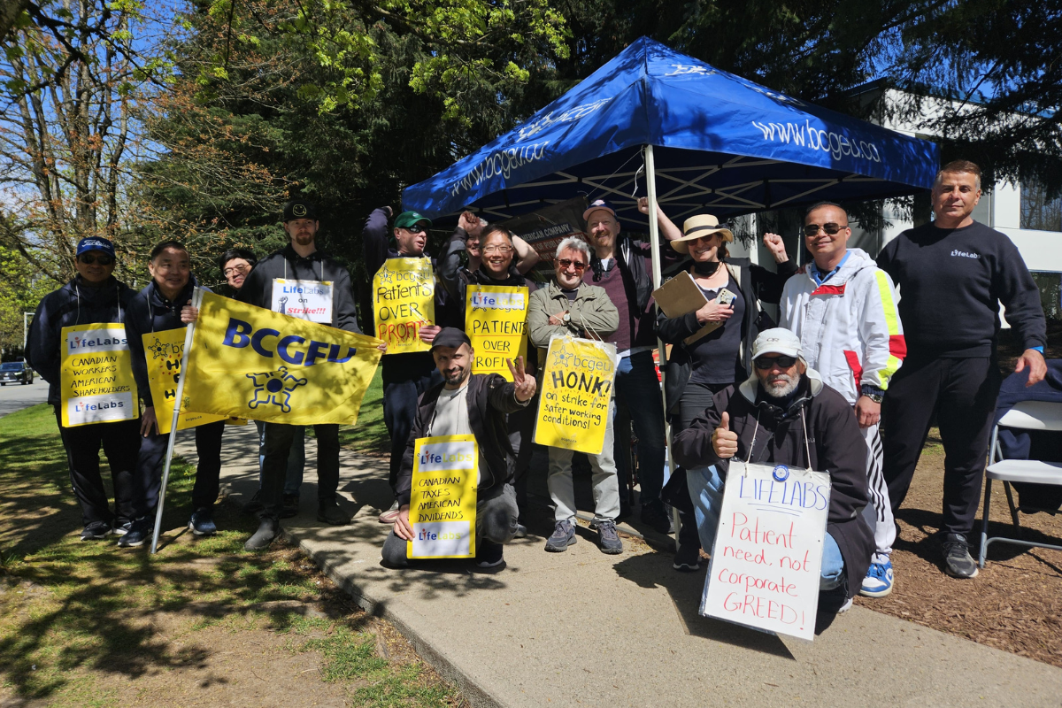 LifeLabs workers on strike to keep healthcare public - Spring